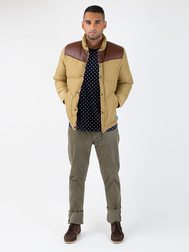 Gillman Down Insulated Jacket in Tan – chromAkin Clothing